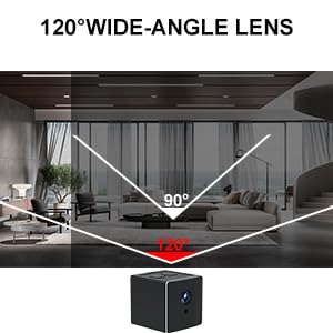 Pomocuty Wireless Camera Mini Hidden Spy Portable Small Nanny Cam with Night Vision and Motion Detection HD 1080P Body Surveillance Cameras for Home Security Indoor/Outdoor