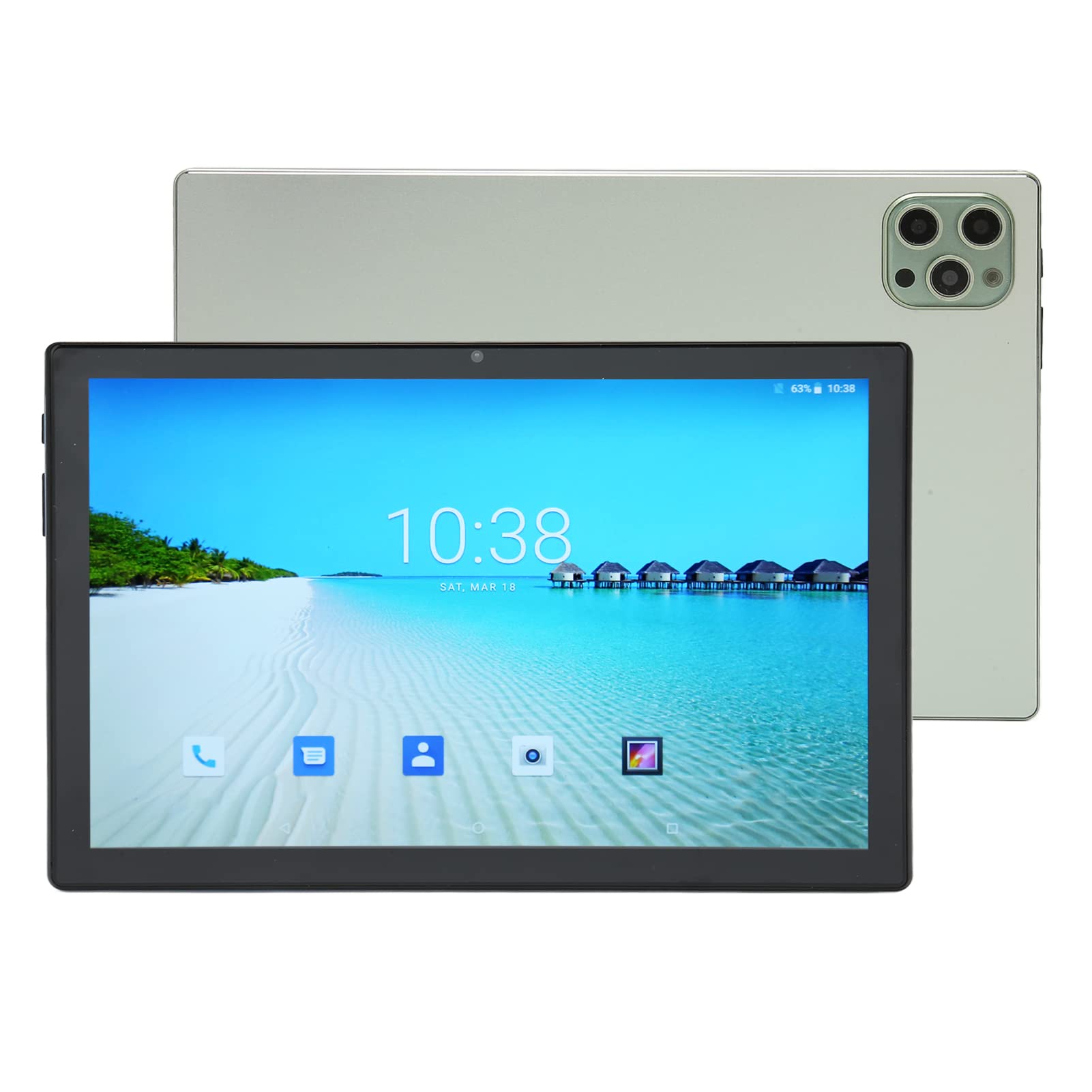 Pomya 10.1 Inch 5G WiFi Tablet for Android8.1, 1280x800 HD IPS 4G LTE Tablet with Dual Camera, 2GB RAM 32GB ROM, Octa Core CPU 4000mAh Type C Gaming Tablet for Office, Daily (Green)