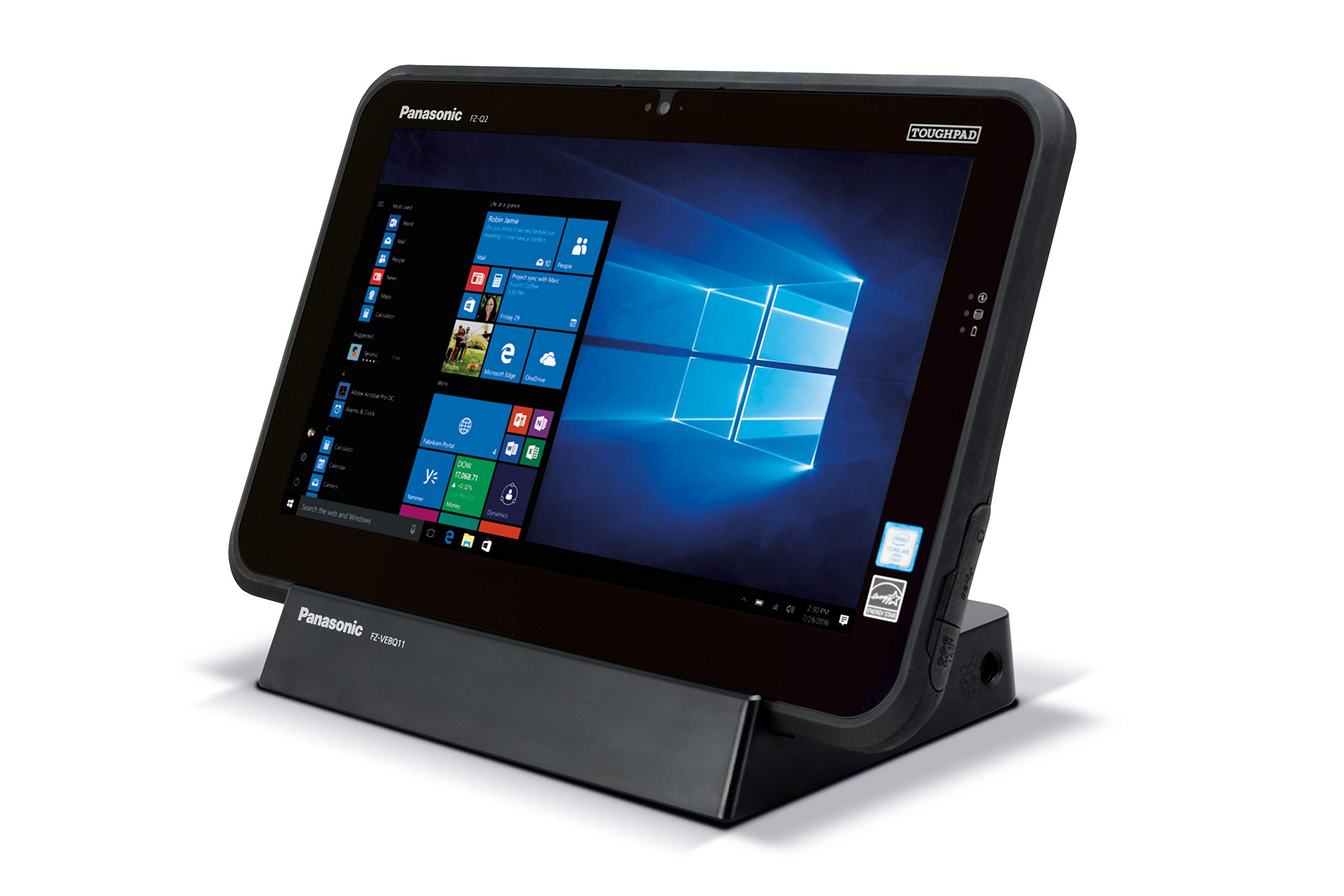 Panasonic Semi-Rugged Tablet FZ-Q2 , Intel Core m5-6Y57 @1.10GHz, 12.5 inch FHD, 8GB, 128SSD, Wifi, Bluetooth, Webcam, 4G LTE, Windows 10 Pro (Renewed)