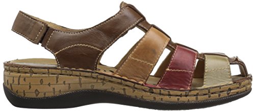 Propet Women's Jubilee Sandal, bark multi, 12 Medium US