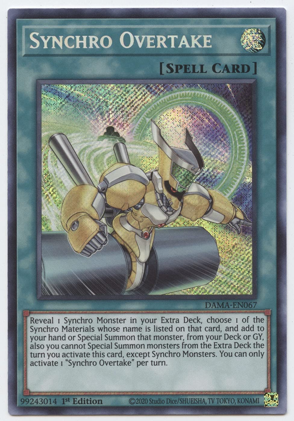 Yugioh Synchro Overtake - DAMA-EN067 - Secret Rare - 1st Edition