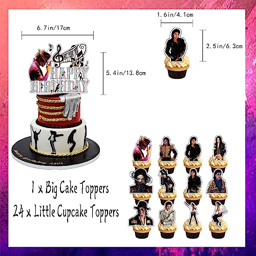 Singer Party Decorations Music Birthday Party Supplies with Happy Birthday Banner, Cake Topper , Balloons for Rock Singer Theme Birthday Party Decorations