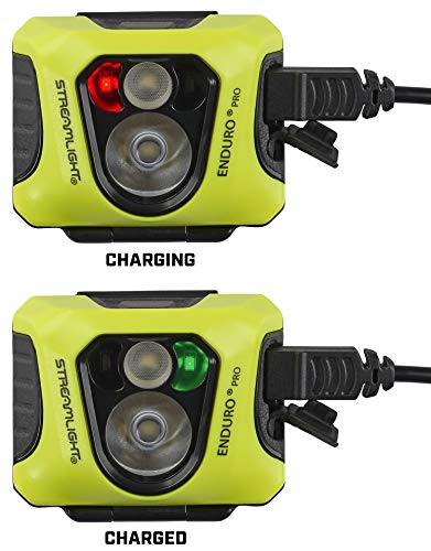 Streamlight 61435 Enduro Pro USB Rechargeable Multi-Function Head Lamp with Elastic Head Strap, Yellow