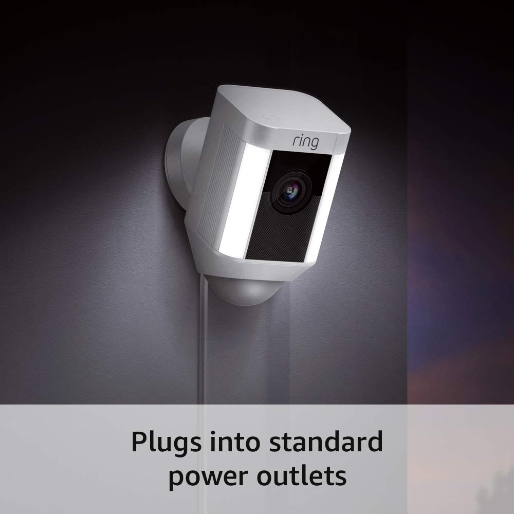 Ring Spotlight Cam Wired X White - lifetime video recording, 3-year device warranty, dedicated tech support - Distributor Bundle