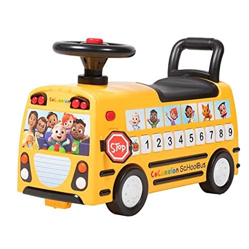 Spark Create Imagine Cocomelon Unisex Bus with Storage Space | 36 Interactive Buttons Alphabet, Numbers 1-9, 5 CoComelon Nursery Rhymes (18-36 Months)