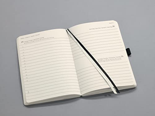 SIGEL C2421 Conceptum Daily planner 2024, approx. A6, black, softcover, 1 page = 1 day, 400 pages