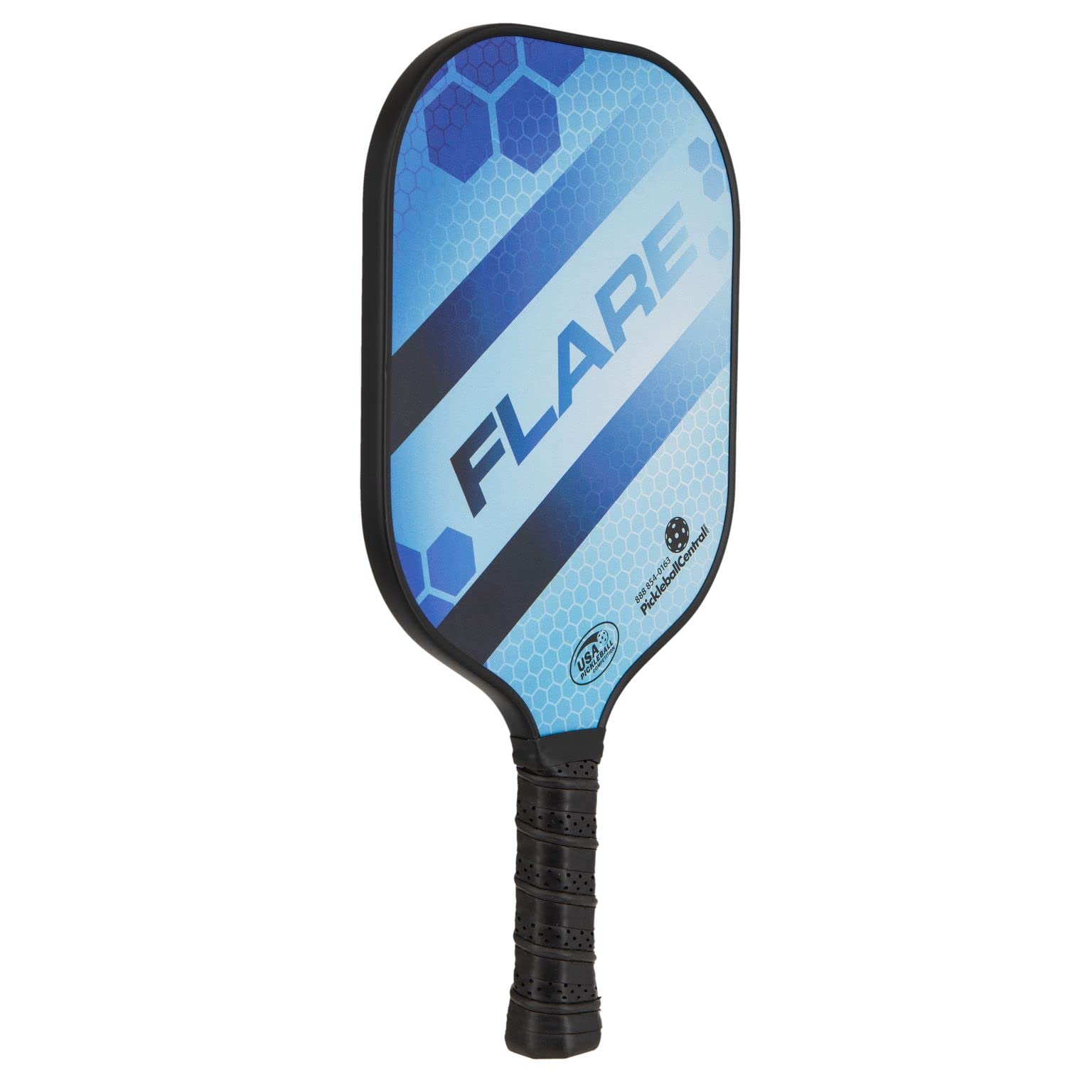 Rally Flare Graphite Pickleball Paddle - Blue | Polymer Honeycomb Core, Graphite Face | Lightweight Control, Power, Spin | Paddle Cover Included in Bundle | USAPA Approved