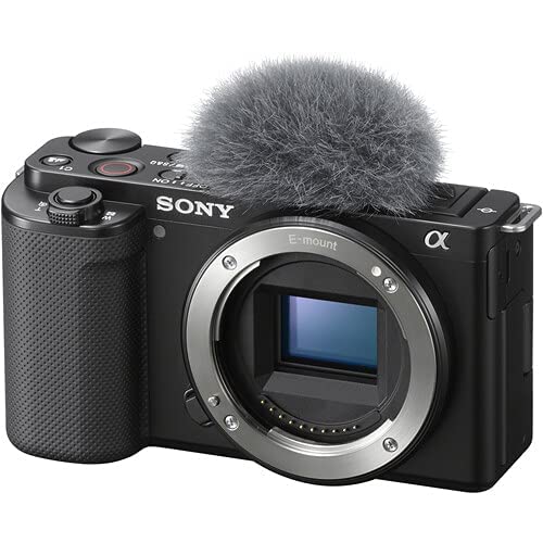Sony Alpha ZV-E10 Mirrorless Camera Bundle with Advanced Accessories (Tripod, Backpack, 64GB SD Card, & More - 10 Items) Black (ILCZV-E10/B)