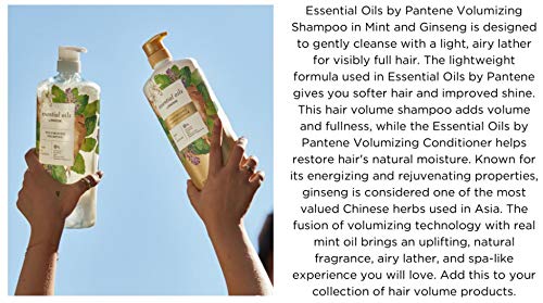 Pantene Essential Oils Volumizing Shampoo and Conditioner With Mint & Ginseng 38.2 FL / 1.13 L