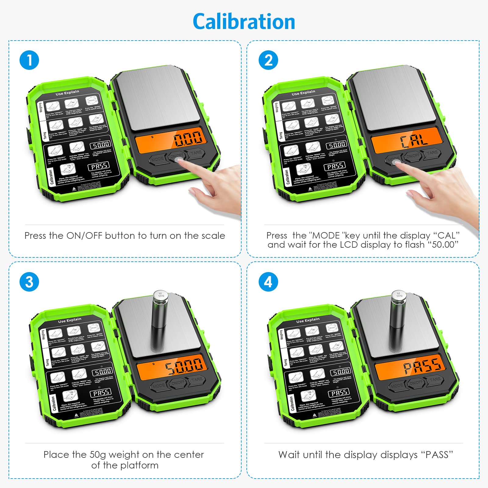 Newest Precision AMIR Pocket Scale 200g/0.01g for Home, Portable Digital Mini Food Scale Jewelry Scale Kitchen Scale Gram Scale Grains Scale, Backlit LCD, Green