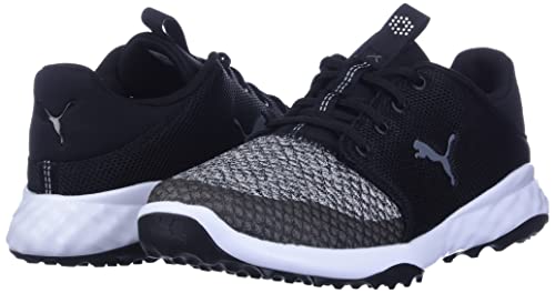 PUMA Golf Men's Grip Fusion Sport Golf Shoe, Puma Black-Quiet Shade, 12 M US
