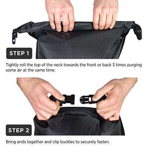 OverBoard Waterproof Dry Flat Bag, Black, 30-Liter