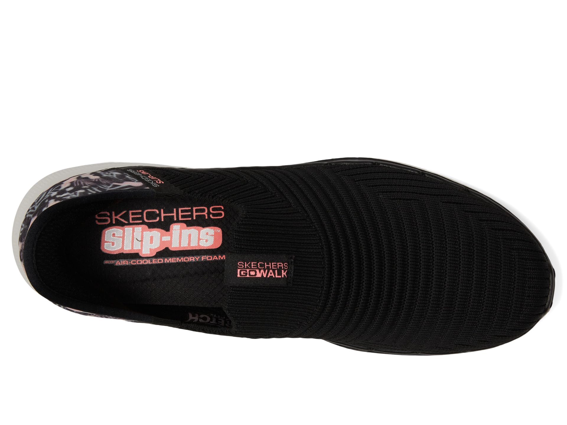 Skechers Go Walk 6 Tropical Bay Hands Free Slip-Ins Black/Pink 9 B (M)