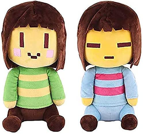 Wavelet Tail Sans Papyrus Frisk and Chara Plush Figure Toy Stuffed Toy Doll Toys for Kids Children -2PCS/Set1