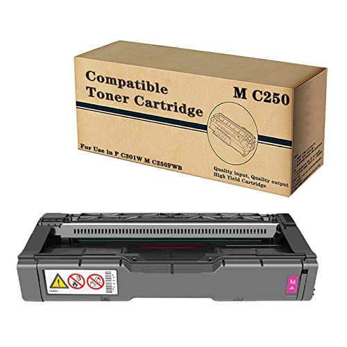 OGLU Compatible M C250 408352 408353 408354 408355 Toner Cartridge Replacement for Ricoh P C301W M C250 M C250FWB Printer Magenta