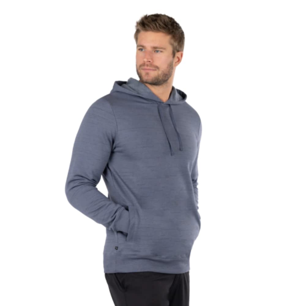 TravisMathew Mens Cloud Slub Golf Hoodie - Vintage Indigo L