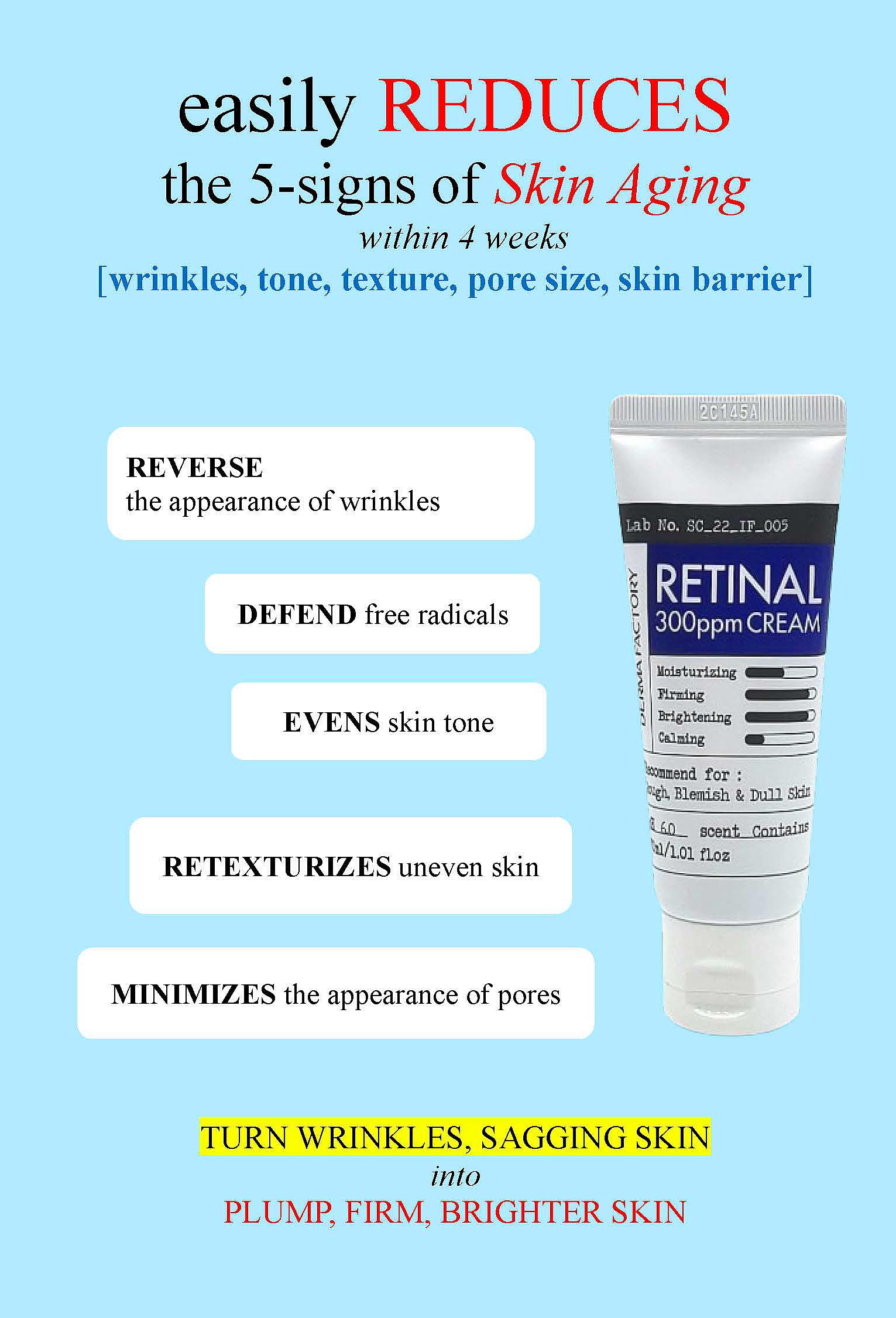 WHITESILK―(𝟐𝟎𝟐𝟒 𝐔𝐩𝐠𝐫𝐚𝐝𝐞𝐝) [(0.03%) Retinaldehyde +(1%) Bakuchiol] INSTANT Wrinkle Smoothing & Line Filler Cream (30ml/1oz)