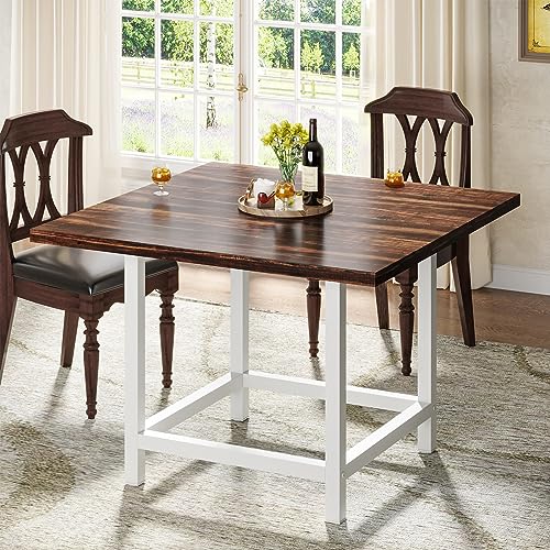 Tribesigns 6.5 Ft Conference Room Table, Rustic Rectangle 78.74L X 39.2W X 29.52H Inches Wood Seminar Table for Office, Conference Room,2 Tables (Chair not Included) (Rustic&black) (2, Dark Oak&White)