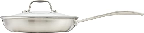 ZWILLING Spirit Ceramic Nonstick Fry Pan with Lid, 9.5-inch, Stainless Steel