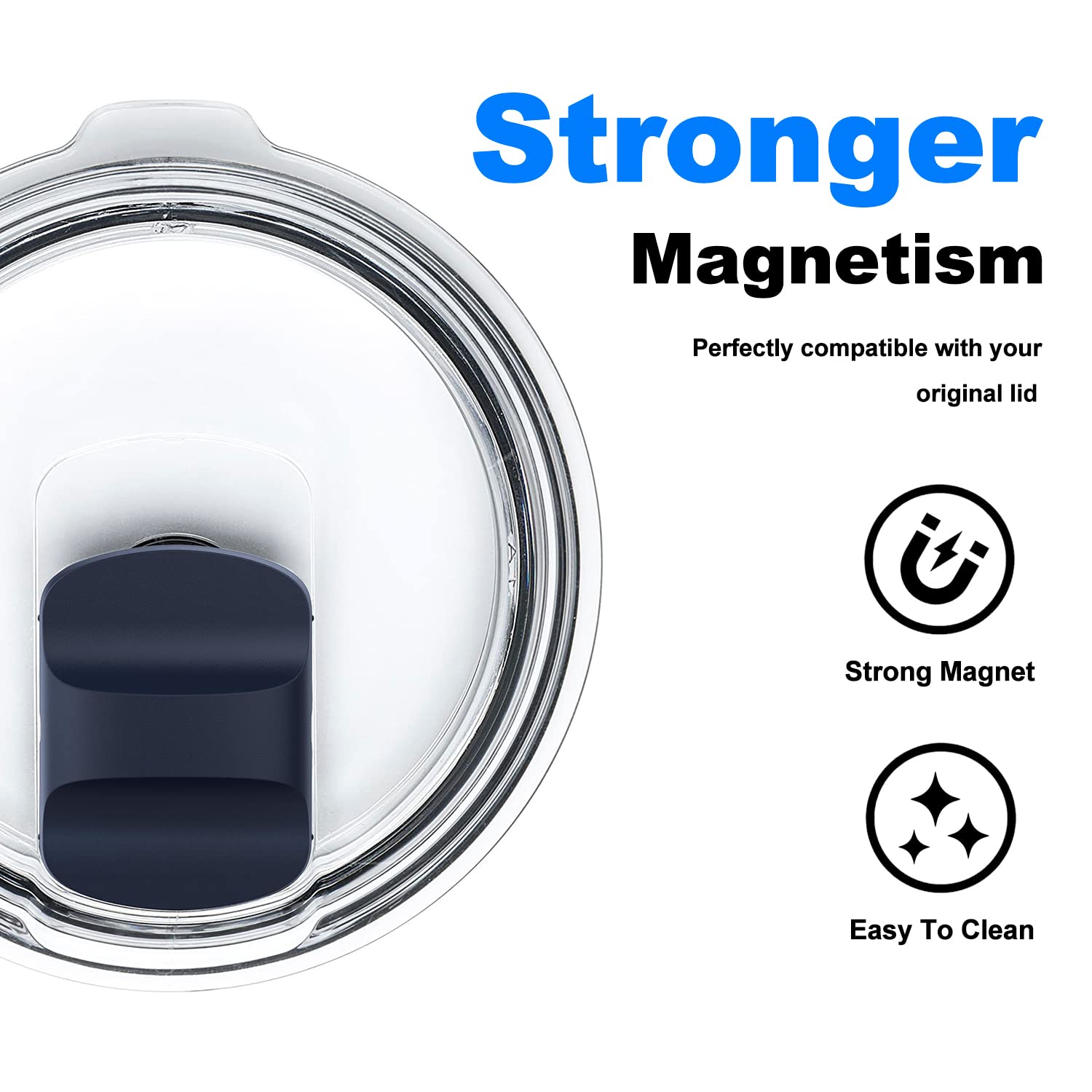 yoelike Magnetic Slider Replacement, Compatible with YETI Magnetic Lid 10oz, 14oz, 16oz, 20oz, 26oz, 30oz (Black 5Pack)