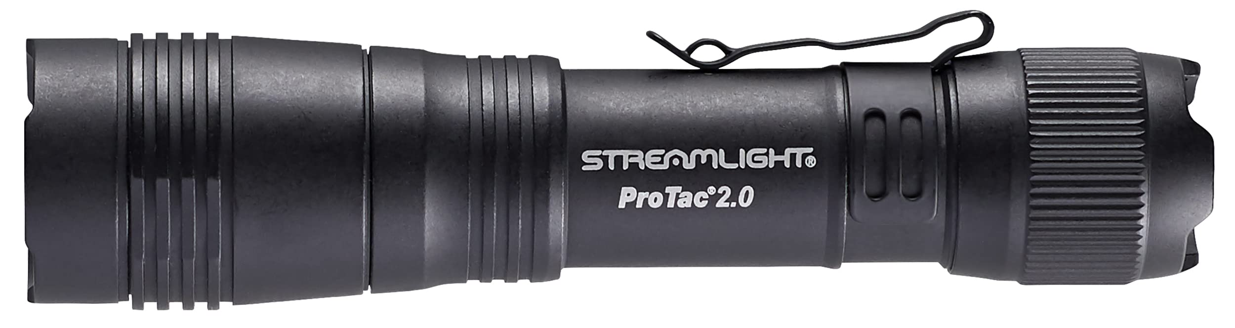 Streamlight 89000 ProTac 2.0 2000-Lumen Rechargeable Tactical Flashlight with USB C Cable, and Holster, Box, Black
