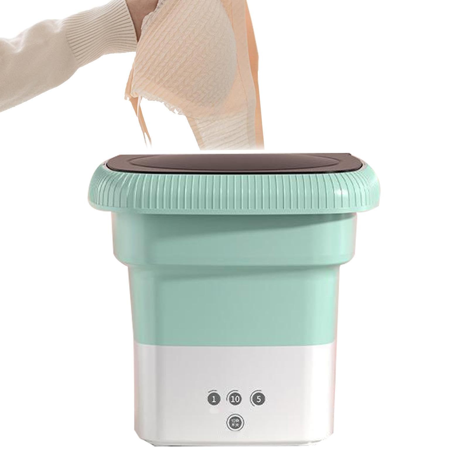 Portable Washing Machine - Large Capacity, Foldable Mini Washing Machine, Half Automatic Small Washer for Baby Clothes, Underwear Or Small Items, Washer and Spin Dryer Small Foldable Bucket Washer