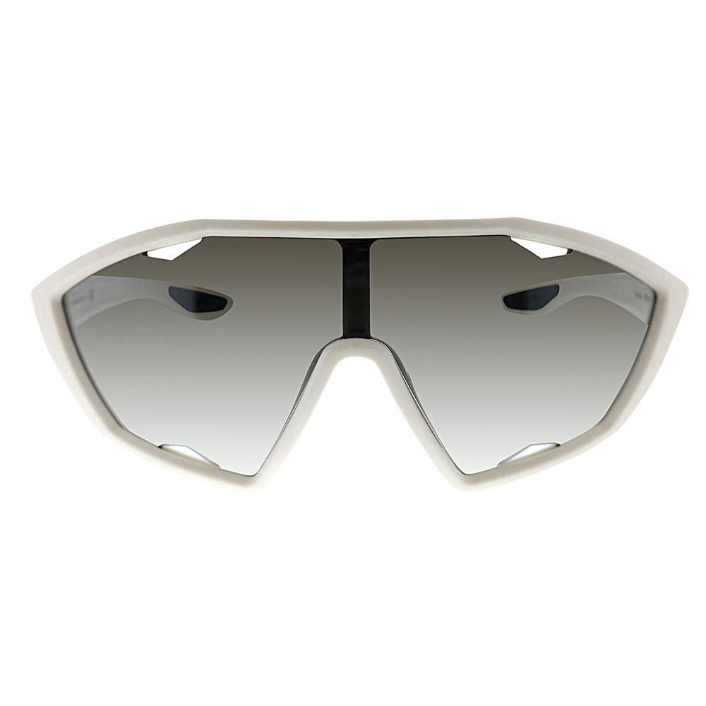 Prada PS 10US TWK5O0 White Plastic Cat-Eye Sunglasses Silver Mirror Lens