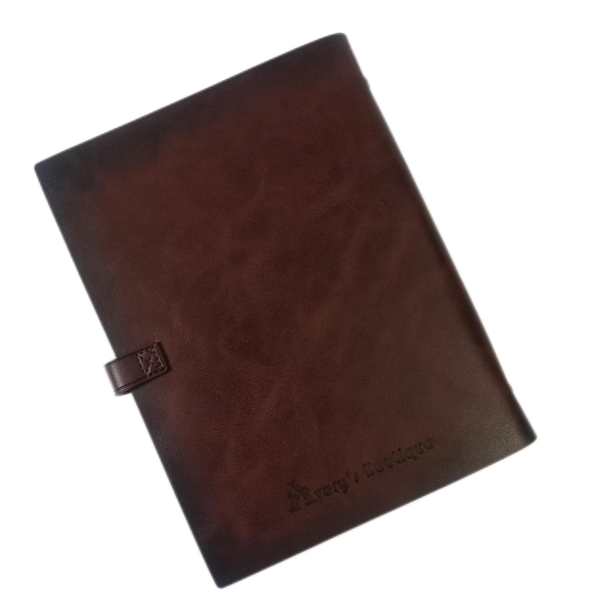 Spiral Genuine Leather Journal Writing Notebook, A5 Leather Cover Notebook for Men and Women, 6 Ring Binder Refillable Diary Notepads,Vintage Leather Business Planner, Personal Organizer (Coffe)