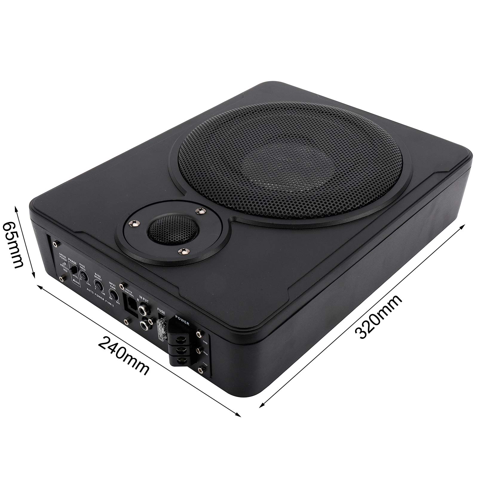 Patioer 8" 600w Car/Truck Audio Slim Under-Seat Powered Subwoofer Sub Bass Speaker Kit