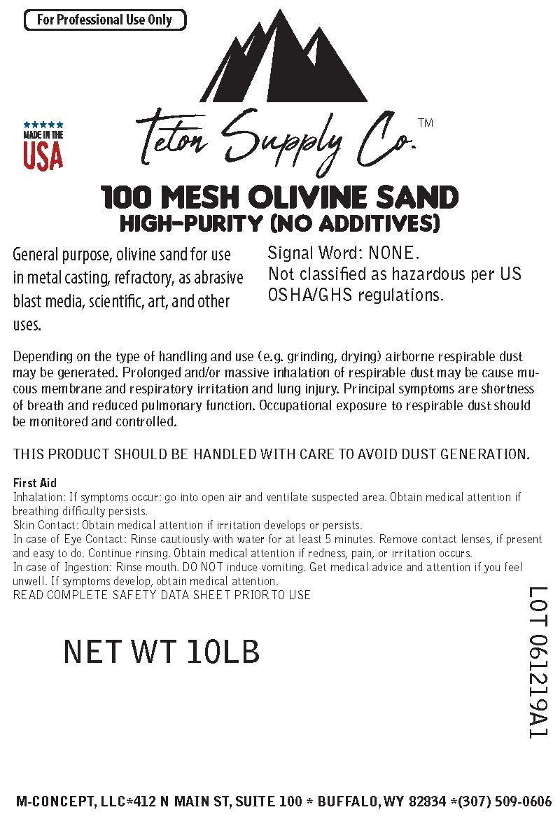 Olivine Sand (10lb) 100 Mesh, High-Purity, Kiln-Dried for Scientific and Foundry