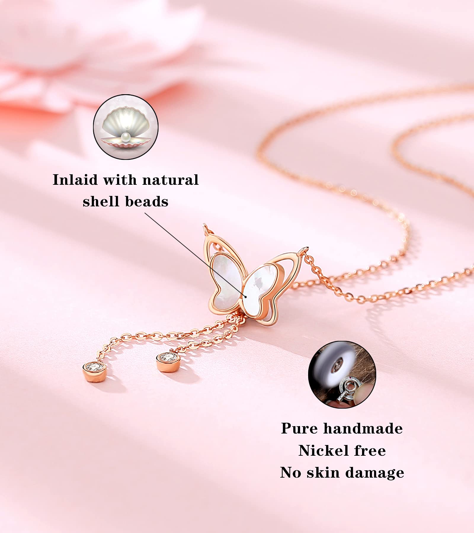 VIGG Sterling Silver Butterfly Necklaces 42 reviews 4.2