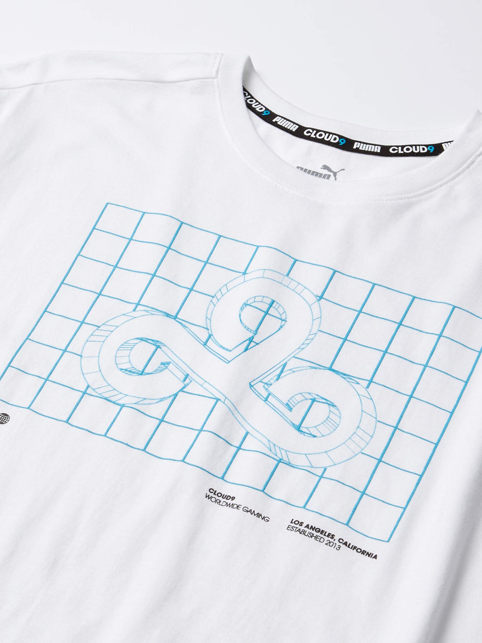 Puma Women's x CLOUD9 Blueprint Tee, White, L