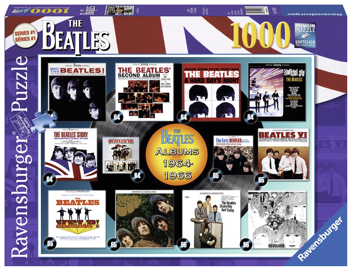Ravensburger -The Beatles -Albums 1964-66 1000 Piece Jigsaw Puzzle for Adults β Every Piece is Unique, Softclick Technology Means Pieces Fit Together Perfectly