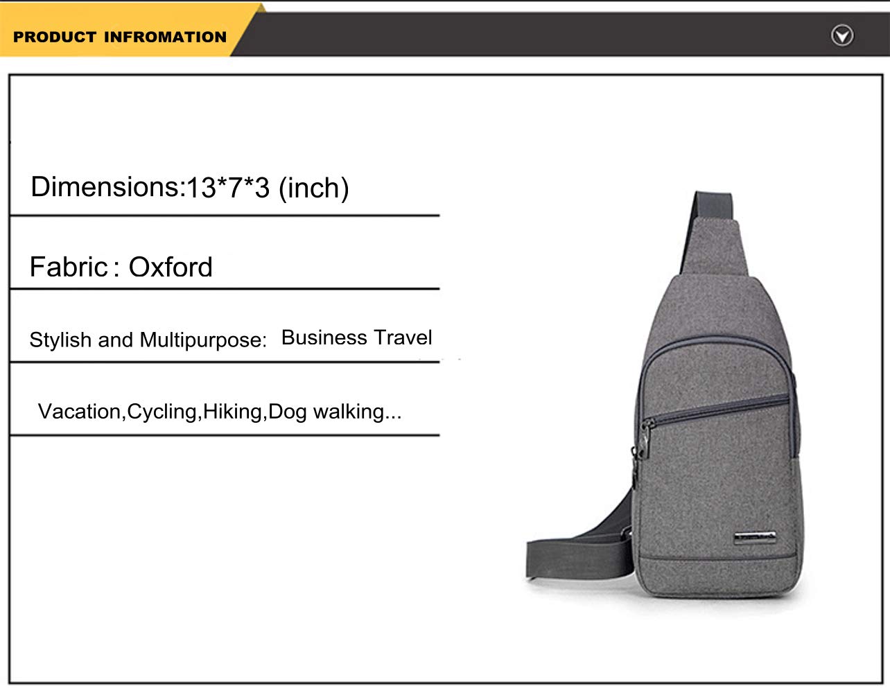 SHAPE YOU Sling Backpack Multipurpose Crossbody Shoulder Bag Travel Hiking Chest Daypack for Men Wallet Women Mini Purse Cell Phone Purse Over Shoulder Strap