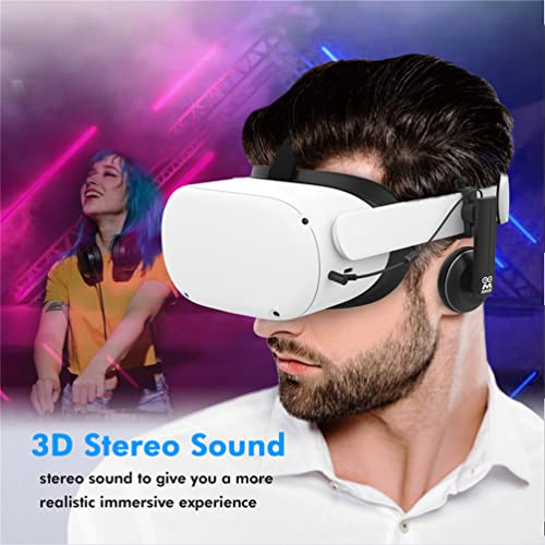 XiFor Quest 2 VR Headset, On-Ear Earbuds Compatible for Oculus All-in-One Earphones 3D 360 Degree Stereo Comfort Headset