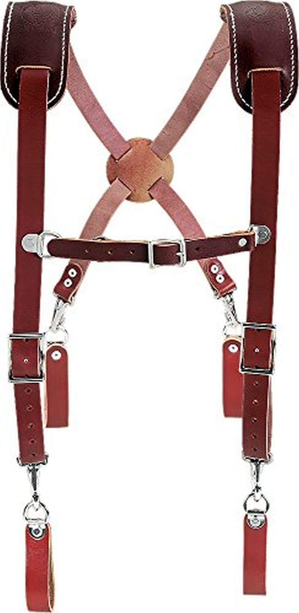 Occidental Leather 5009 Leather Work Suspenders, Adjustable Size, Dark Brown