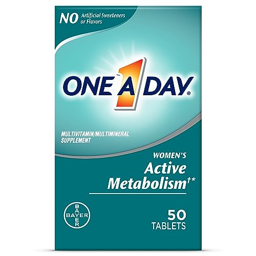 One A Day Womenβs Active Metabolism Multivitamin, Supplement with Vitamin A, C, D, E and Zinc for Immune Health Support*, Iron, Calcium, Folic Acid & more, 50 Count