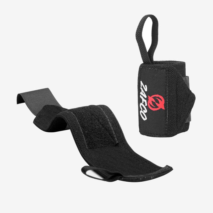 Zafco Sports Weightlifting Wrist Wraps with 18" True Length with Thumb Loop in Premium Quality Brace Your Wrists to Push Heavier, Avoid Injury & Improve Your Workout Instantly - for Men & Women