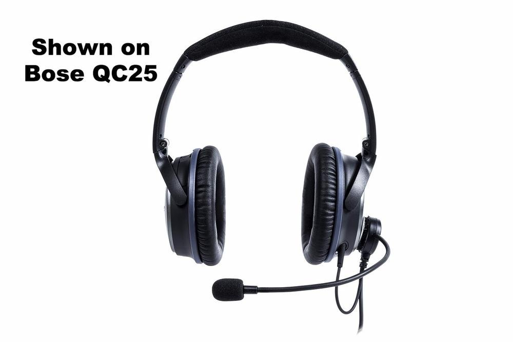 NFlightMic Universal Microphone for Aviation Headset - Works with Bose QC25 and QC35 Noise Cancelling Headphones