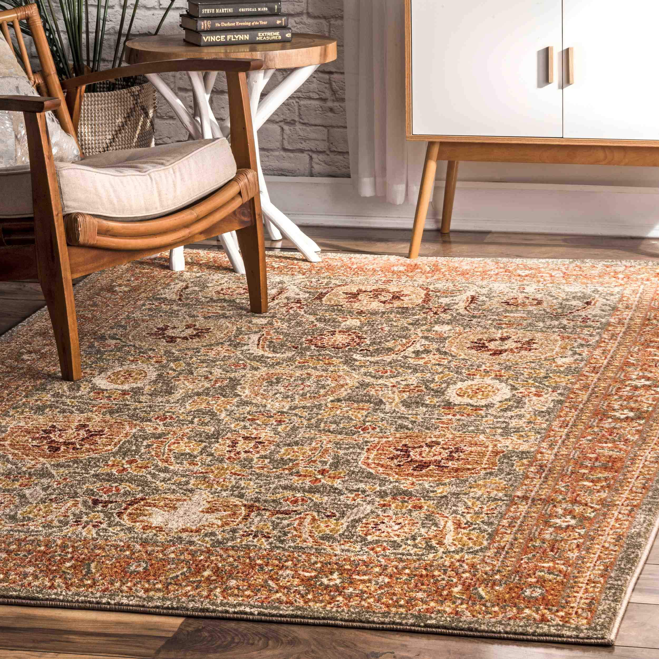 nuLOOM Traditional Persian Geraldine Area Rug, 9x12, Olive