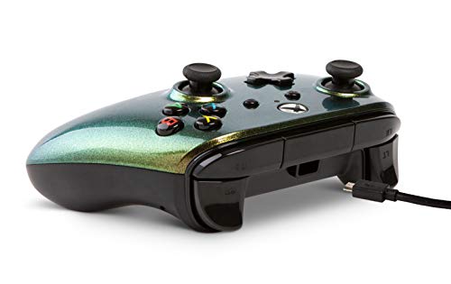 PowerA Enhanced Wired Controller for Xbox One - Cosmos Nova, gamepad, wired video game controller, gaming controller, Xbox One, works with Xbox Series X|S