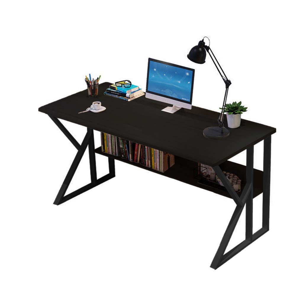 OKBOP Computer Desk, Gaming Desk, Modern Economic Small Home Office Desk with Storage Shelves Under Desk, 47 Inch Student Writing Desk Table Wood
