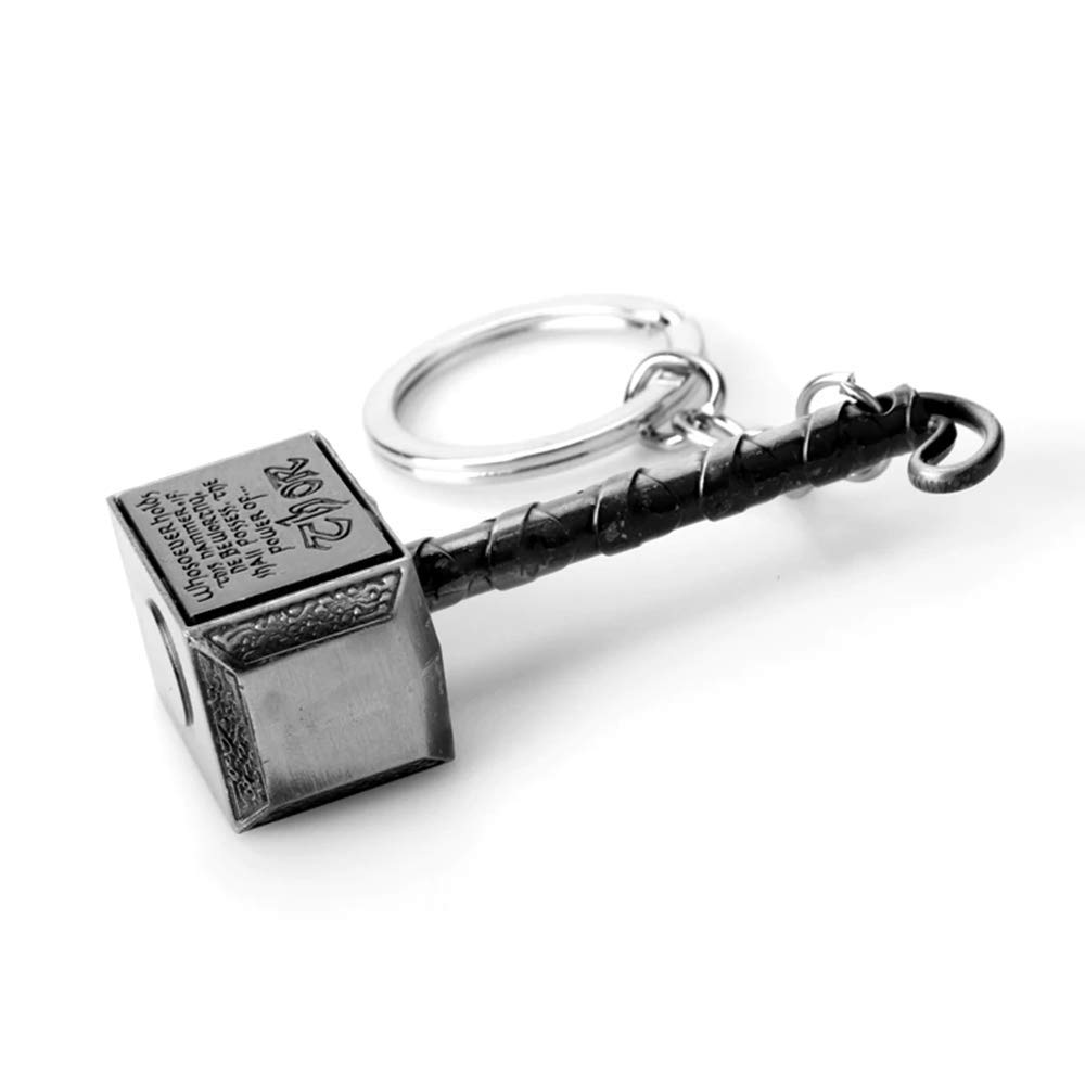 VNFLY Hammer Keychain Bottle Opener, Beer Gifts Bottle Opener for Men, Husband, Dad, Grandpa, Boyfriend (Silver)
