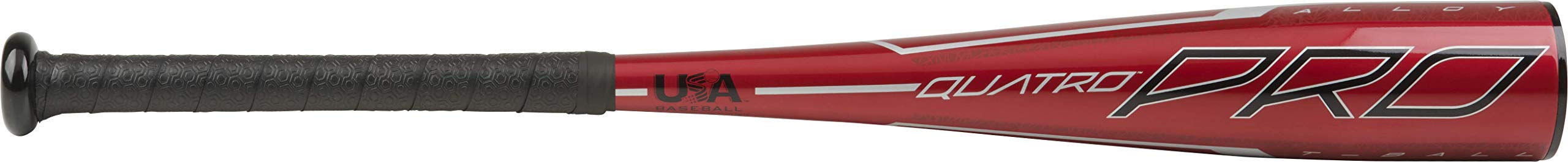 Rawlings 2020 Quatro Pro USA Youth Tball Bat, 25 inch (-11), Red, Gold, Black
