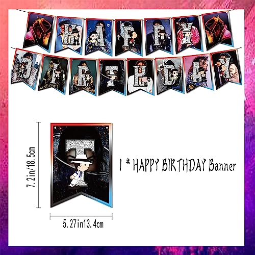 Singer Party Decorations Music Birthday Party Supplies with Happy Birthday Banner, Cake Topper , Balloons for Rock Singer Theme Birthday Party Decorations