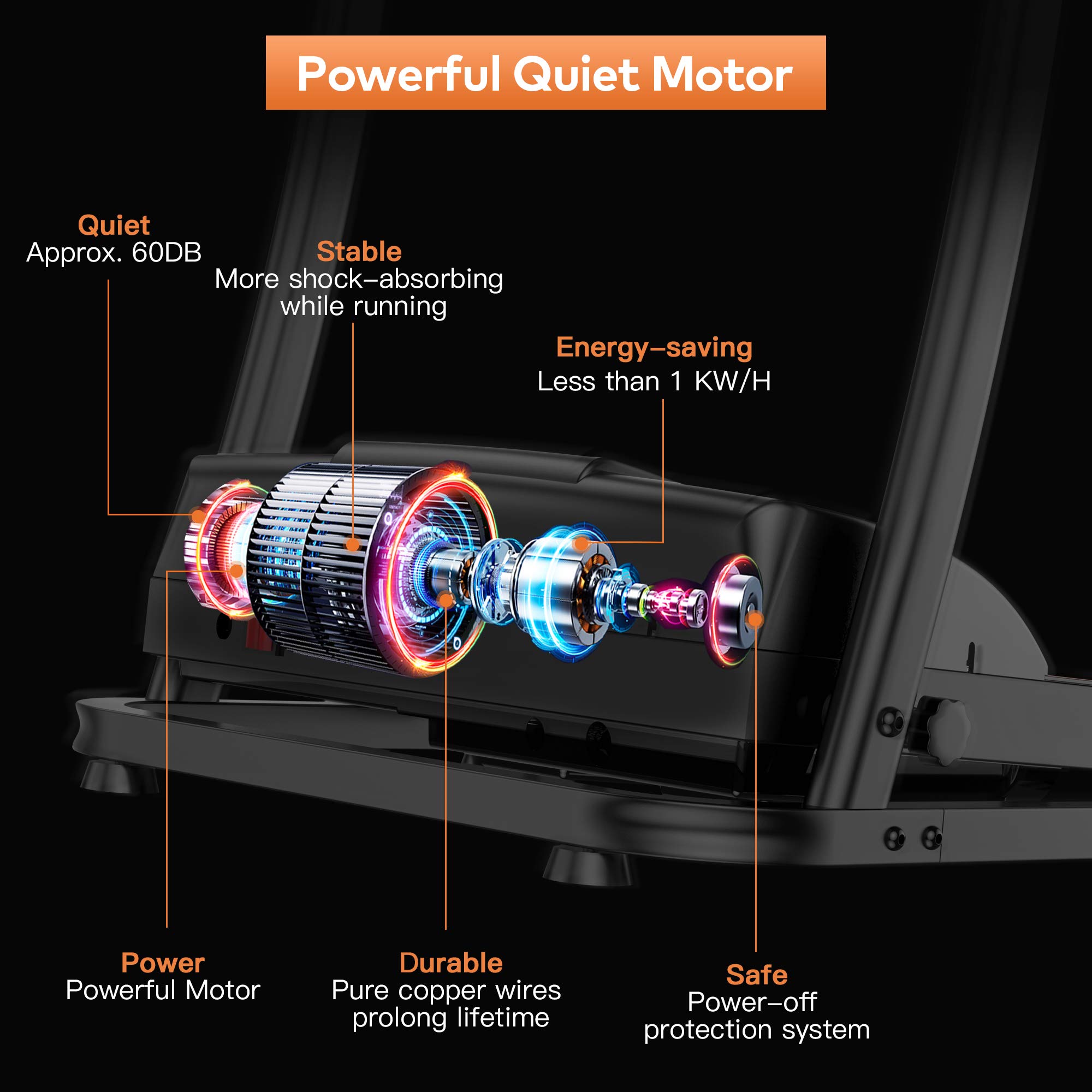 Portable Electric Folding Treadmill, Famistar Motorized Running Jogging Machine with LED Display, Rolling Wheels, Built-in MP3 Speaker, 12+3 Modes Fits All Family Home Workout