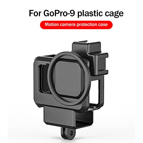 Velaurs 9‑4 Camera Cage Dual Cold Shoe, G9‑4 Action Camera Cage for GoPr 9 for Women Men