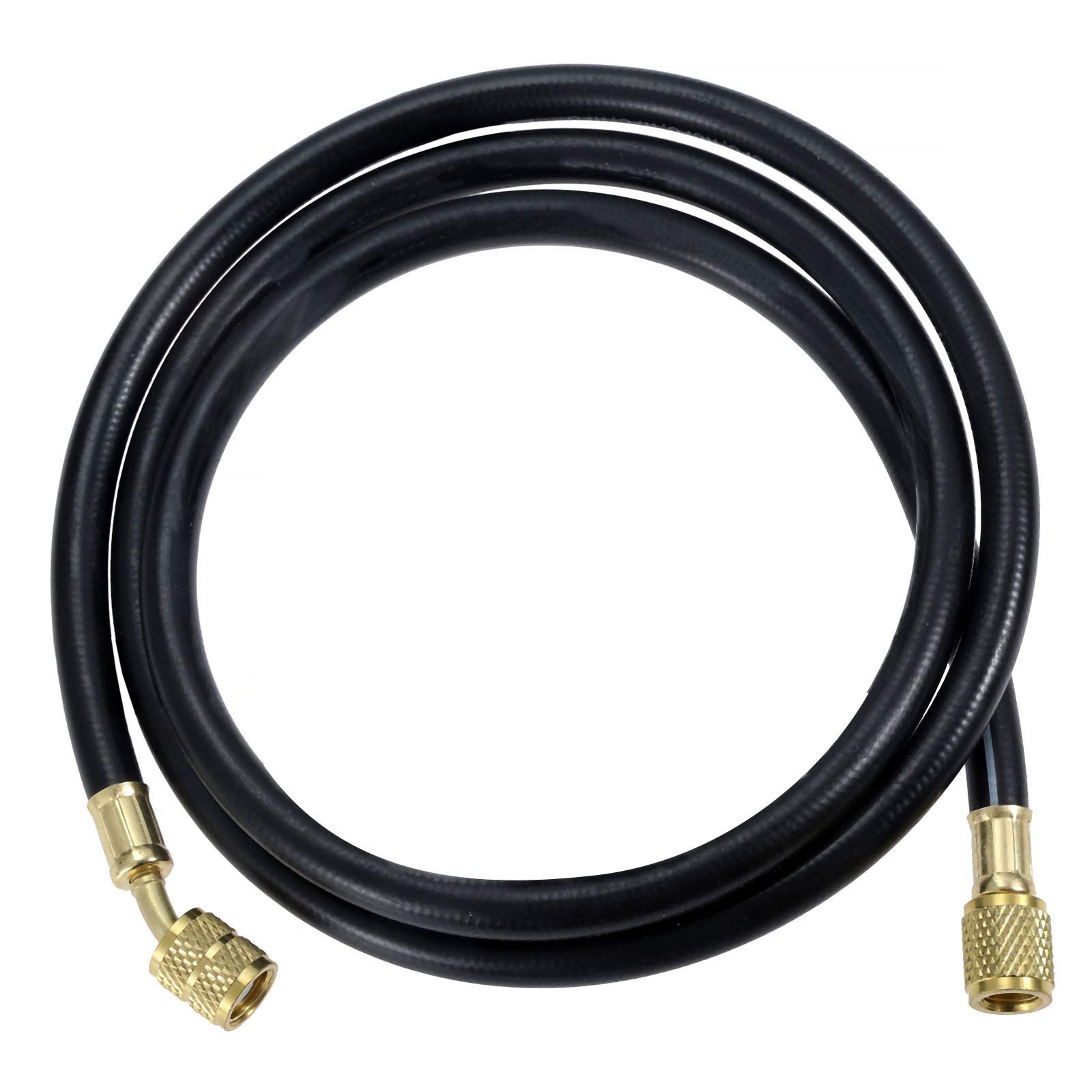R410A AC Refrigerant Charging Hoses, 59“ HVAC Charging Hose with 1/4’’ SAE Female Flare, 800PSI Working Pressure for R410A R22 R134A R12 R502 Air Condition System Maintenance