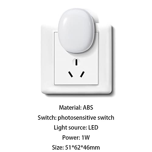 Nightlight,Light Control Switch Night Light, Modern SND Simple, 1W, 220V, 3000K, Suitable for Babies, Children, Children's Rooms, Corridors and Other Scenes. (1 Pack)