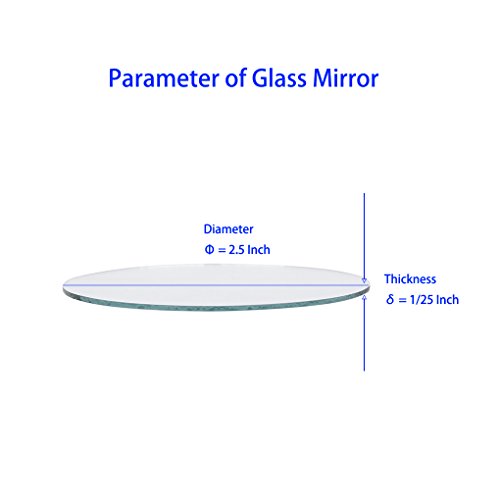 OMIRO Mini Mirror Bulk, 2.5 Inch Round Glass Mirror in 3 Colors, Pack of 24 (Random Patterns)